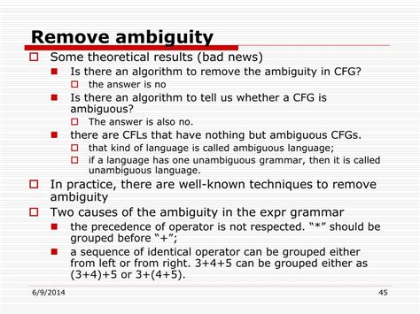 PPT Parsing Techniques And Context Free Grammars PowerPoint Presentation ID 1089306