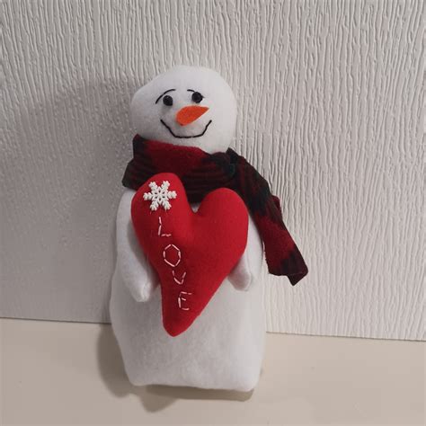 Snowman Snowman Shelf Sitter Sweetheart Snowman I Love You Etsy