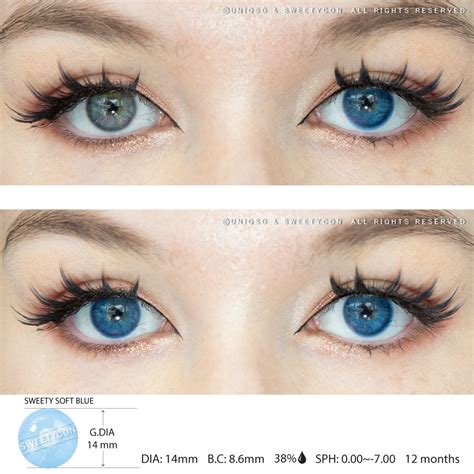 Sweety Soft Blue Natural Looking Blue Colored Contacts For Light Eyes