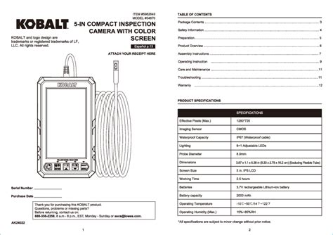 Troubleshooting Guide For Model 54870 User Manual Tips