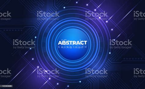 기술 배경 네온 효과 회로 기판 개념 전자 마더 보드 그림입니다 하이테크 디지털 기술 및 엔지니어링 디지털 기술 배경 벡터 일러스트레이션 Cpu에 대한 스톡 벡터 아트 및