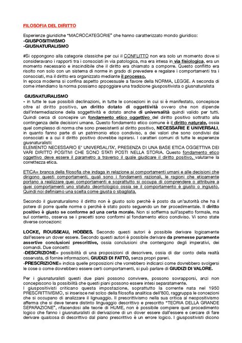 Filosofia Del Diritto Giusnaturalismo Giuspositivismo Realismo