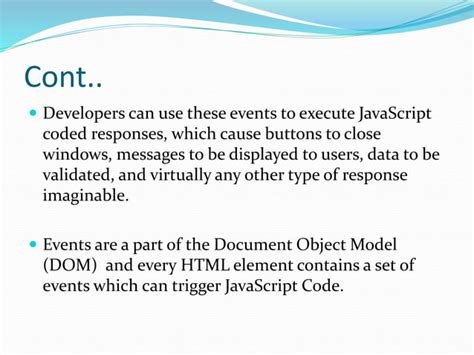 5 Java Script Events PPT