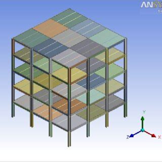 Five Storey Finite Element Model In ANSYS WB Download Scientific Diagram