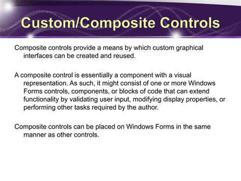 Advanced Vb Object Oriented Programming Controls Ppt