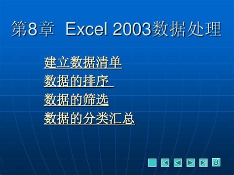 第8章 Excel 2003数据处理word文档在线阅读与下载无忧文档