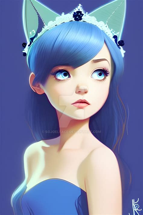 Ai Art Cute Blue Hair By Sgjoelface On Deviantart