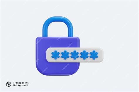 Premium Psd Padlock And Password Icon 3d Render Pin Code Password Protection Security Icon