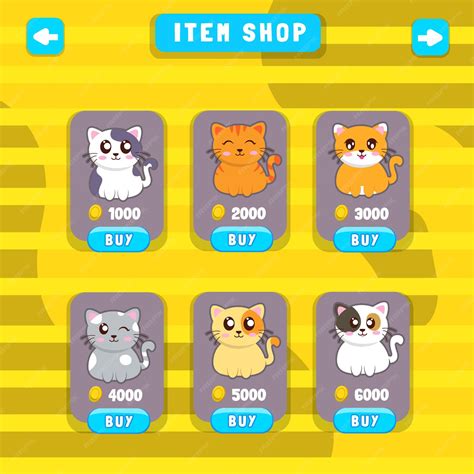 free vector vector game template gui kit