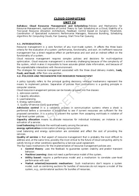 Unit 4 Jntuk R20 Cloud Computing Uniut 4 Cloud Computing Unit Iv