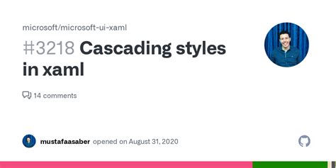 Cascading Styles In Xaml · Issue 3218 · Microsoftmicrosoft Ui Xaml