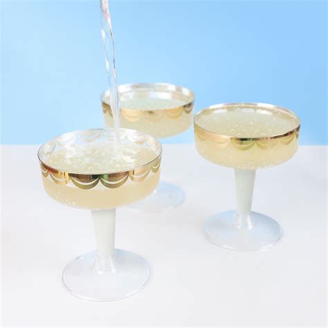 Packed Party Pop The Champagne 55 Oz Clear Plastic Champagne Coupe