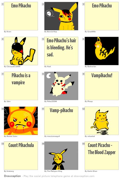 Emo Pikachu Drawception