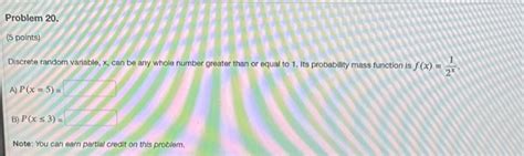solved discrete random variable x can be any whole number