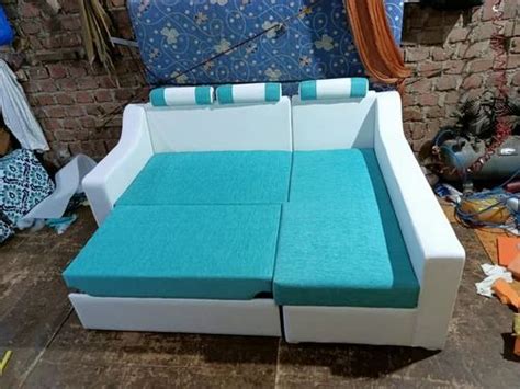 Blue Sofa Cum Bed At ₹ 38000piece Wooden Folding Sofa Bed In Mumbai