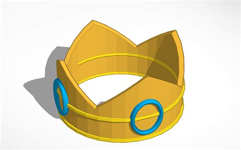3d Design Princess Peach Crown Tinkercad