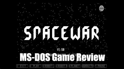 Spacewar 1985 MS DOS Game Review YouTube