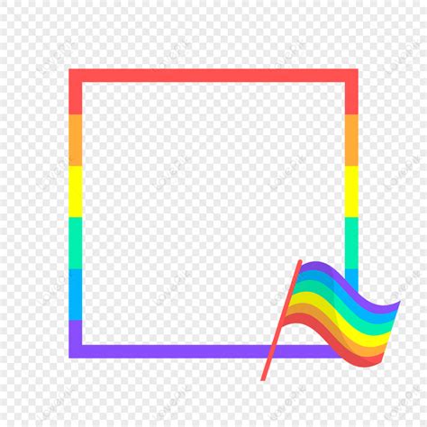 Lgbt 무지개 일러스트 Twibbon 사각형 테두리트위 본페이스 북 Png 일러스트 무료 다운로드 Lovepik