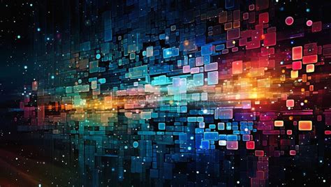 Holographic Data Disruption Stock Illustration Illustration Of