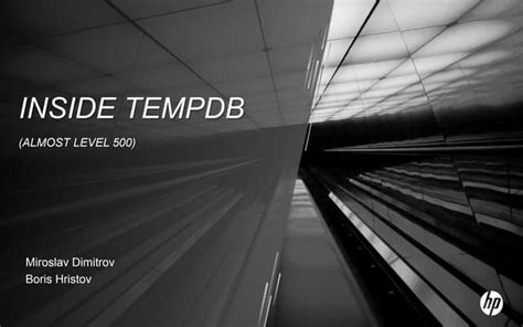 Inside Tempdb Ppt