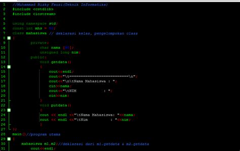 Syntax Class Bahasa C