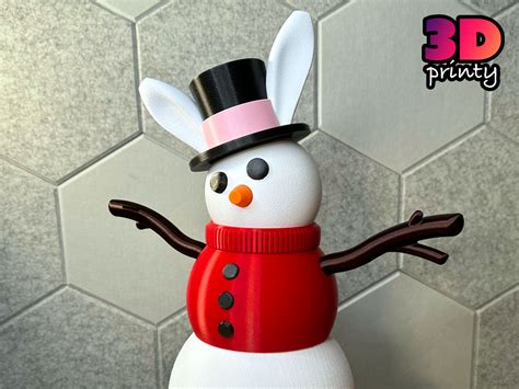 Giant Snowman Easter Edition By 3d Printy Download Free Stl Model