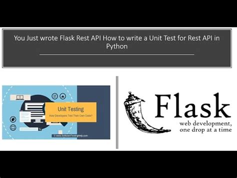 You Just Wrote Flask Rest API How To Write A Unit Test For Rest API In Python YouTube