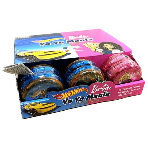 Exclusive Brands Barbie And Hot Wheels Yo Yo Mania Filled Gum 12