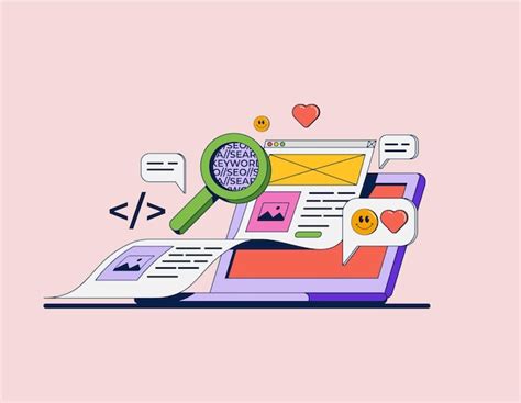 premium vector web development concept illustration with computer and