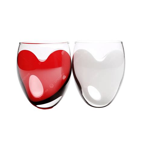 Love Shaped Glass To Drink With Your Crush Glass Drink Beverage Png