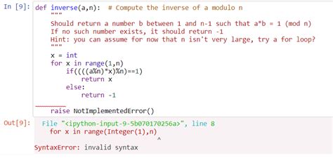 Solved Python Thumbs Up Modular Inverse Code Syntax Chegg