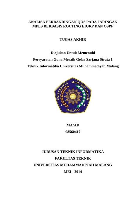 Pdf Analisa Perbandingan Qos Pada Jaringan Mpls · Mpls Berbasis