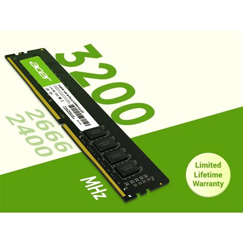 Acer Ddr4 Pc4 8gb 2666mhz 3200mhz Cl19 Cl22 Ud100 Ram Long Dimm Pc