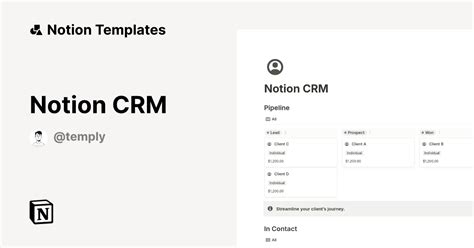 Notion Crm Template By Temply Notion Marketplace