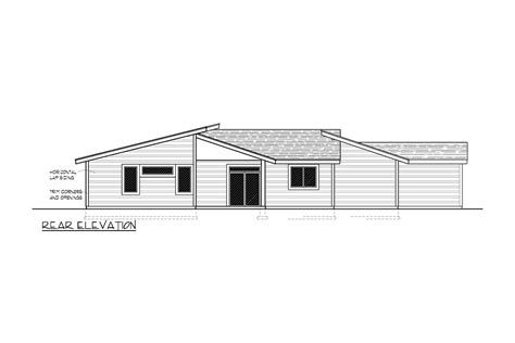 1890 Square Foot Mid Century Modern House Plan With Vaulted Central