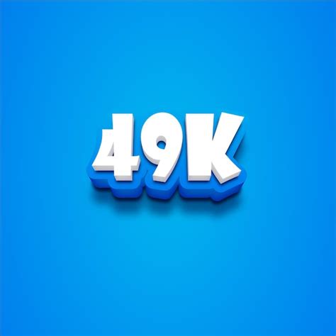 Premium Vector | Vector 3d 49k text on a blue blackground