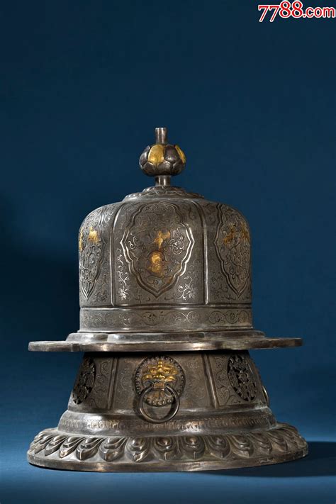 纯银花卉古兽纹塔形香薰摆件其他银器飞鸿堂【7788收藏】