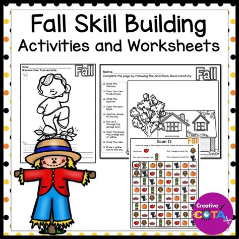 Fall OT Fine Motor Visual Perception Worksheets And Activities Made