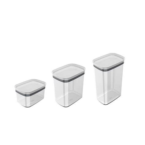 Kit Pote Organizador Hermético Retangular Block Branco Ou Leroy Merlin