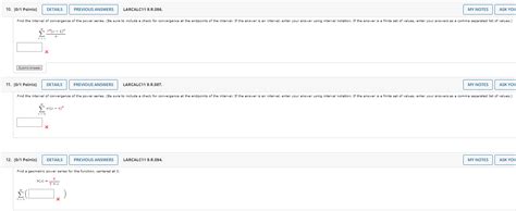 Solved Points DETAILS N Submit Answer Find The Chegg Com