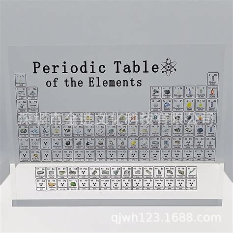 亚克力元素周期表桌面礼品摆件透明方块珍藏版展示化學元素周期表 阿里巴巴