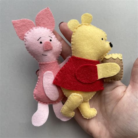 Winnie The Pooh Felt Pattern Set Of 5 Pdf Plushie Pattern Pooh Bear