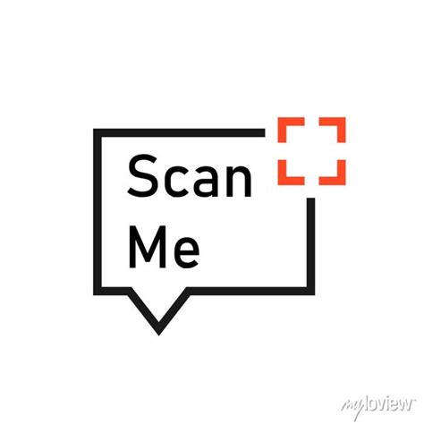 Scan Me Speech Bubble Icon Clipart Image Isolated On White Background Posters For The Wall