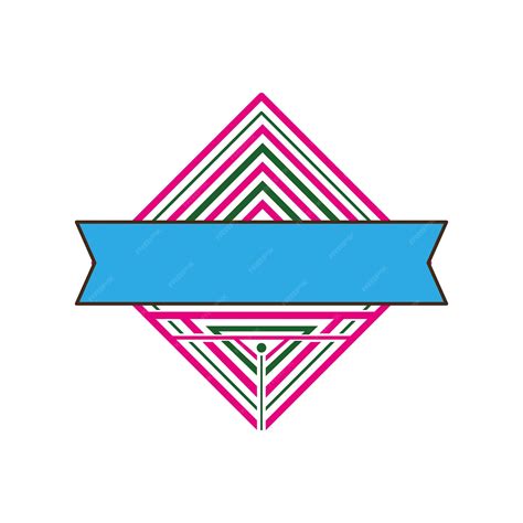 Premium Vector Illustration Of Memphis Two Color Rectengle Shape