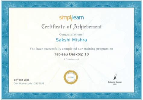 Sakshi Mishra On Linkedin Tableau Simplilearn