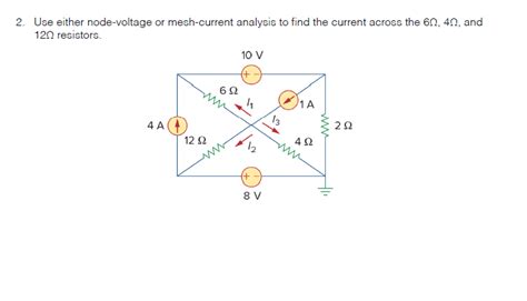 solved use either node voltage or mesh current