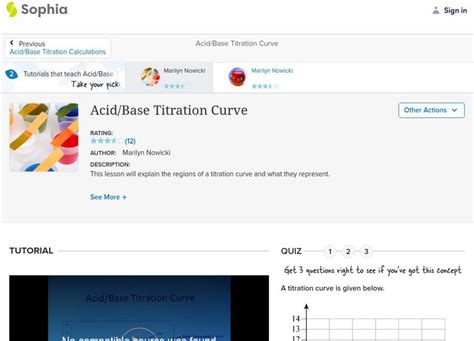 Sophia Acid Base Titration Curve Lesson 2 Instructional Video For 9th 10th Grade Lesson Planet
