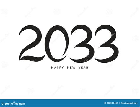 Happy New Year Black Color Vector Number Design Year