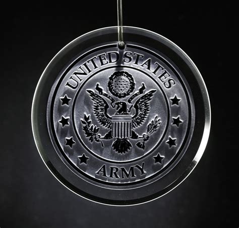 Army Glass Ornament Glass Ornaments Engraved Christmas Ts Army Ts