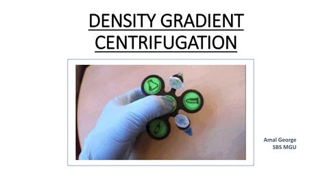 Density Gradient Centrifugation Pptx Chemistry Science